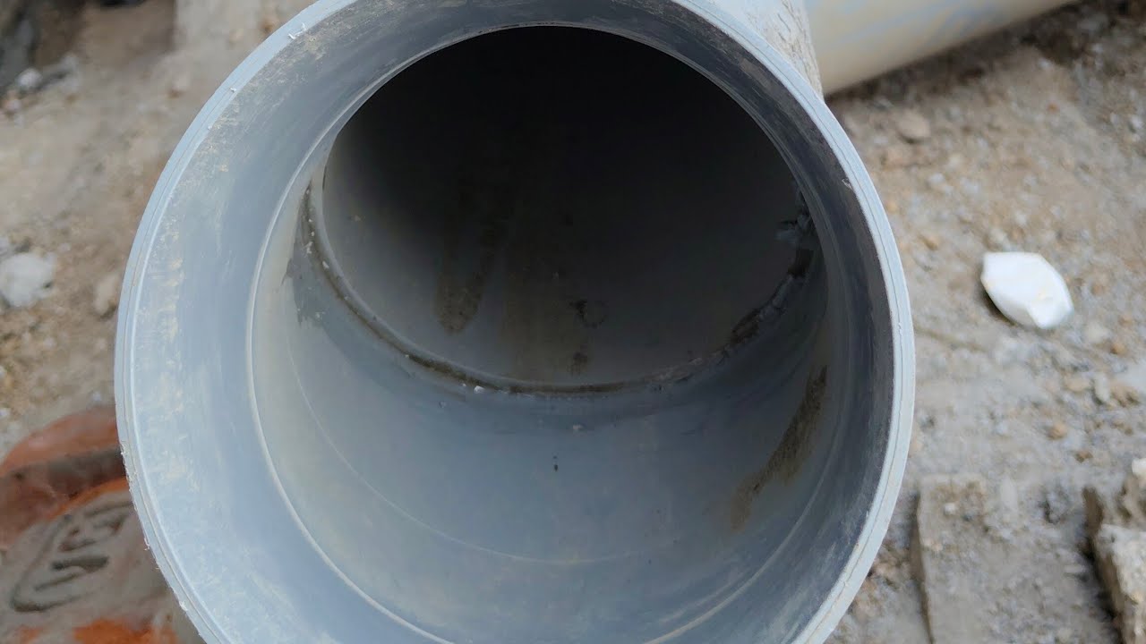 kitchen waste line plumbing work - YouTube