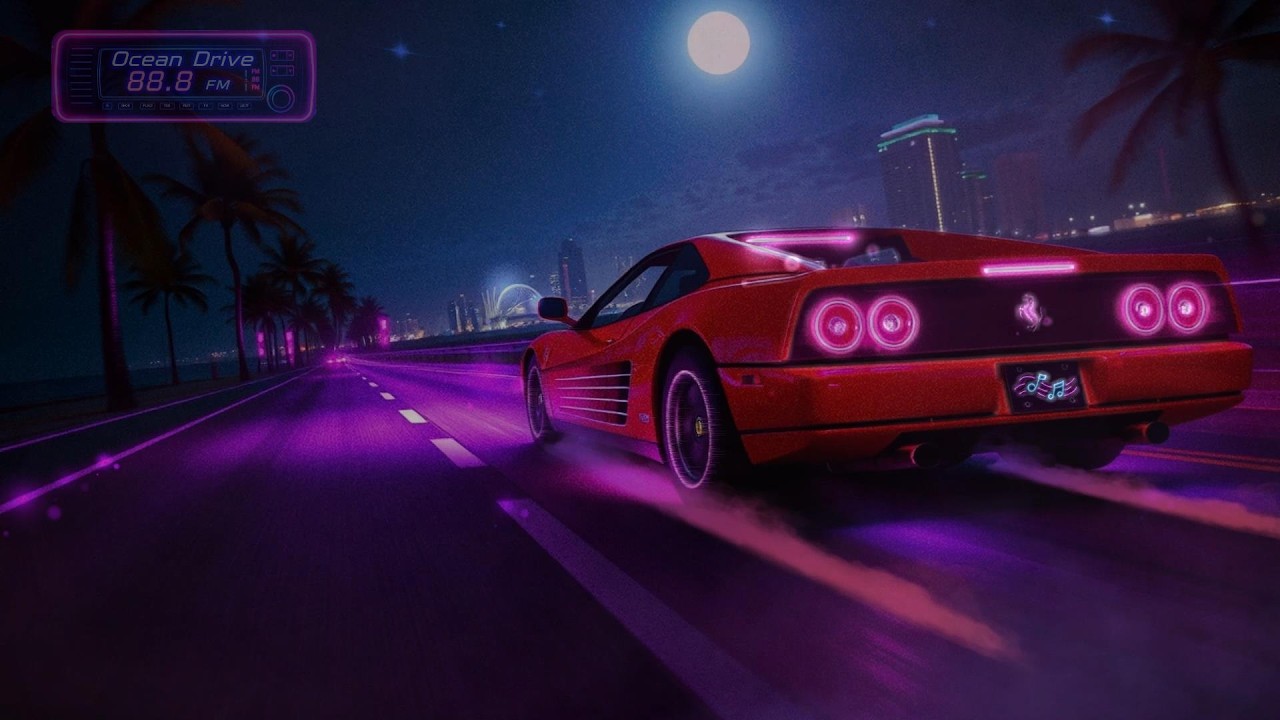 🎛️1984 Time Capsule | Ferrari Testarossa in front of Miami Skyline 🌃 ...