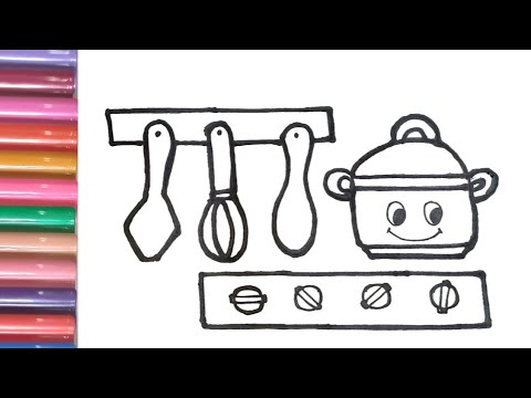 Kitchen Appliances Drawing | How To Draw And Paint Kitchen Appliances ...