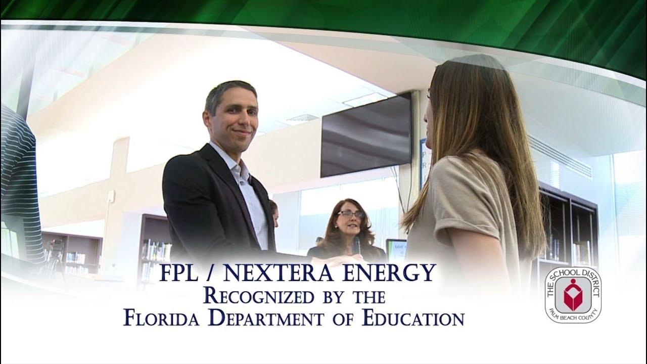 FPL and NextEra Energy Resources Recognized by School District - YouTube