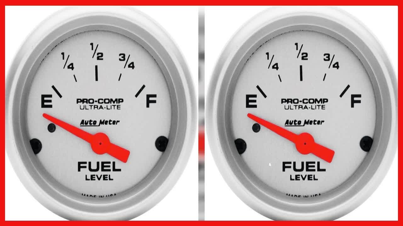Auto Meter 4314 Ultra-Lite Electric Fuel Level Gauge, 2 1/16" - Short ...