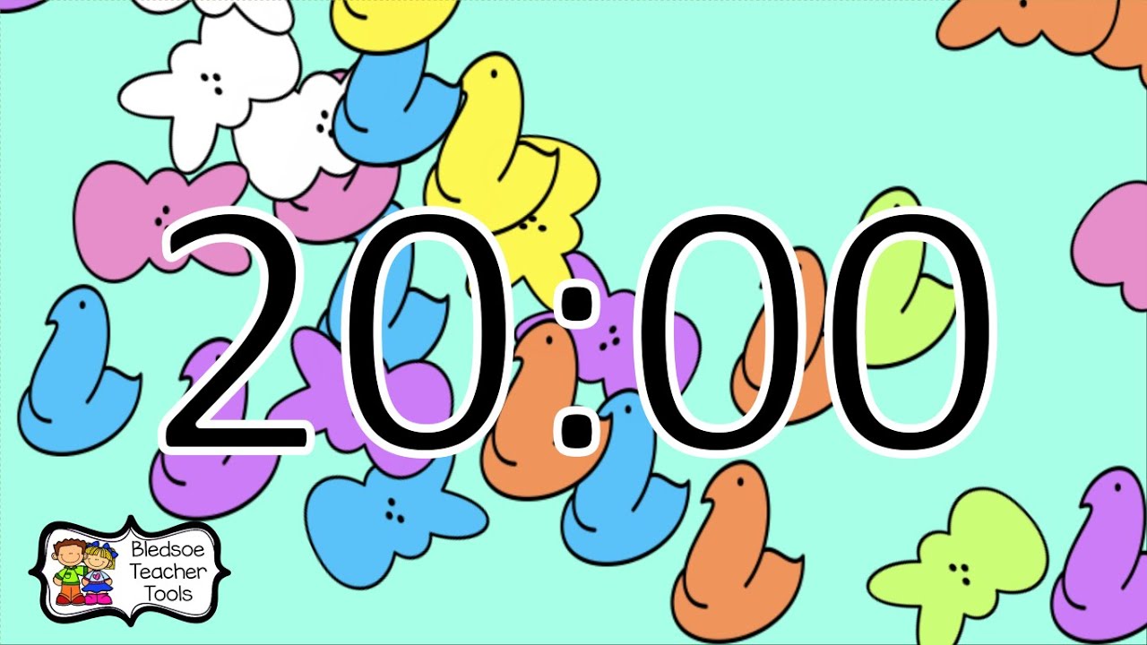 20 Minutes Easter Peeps Countdown Timer - YouTube