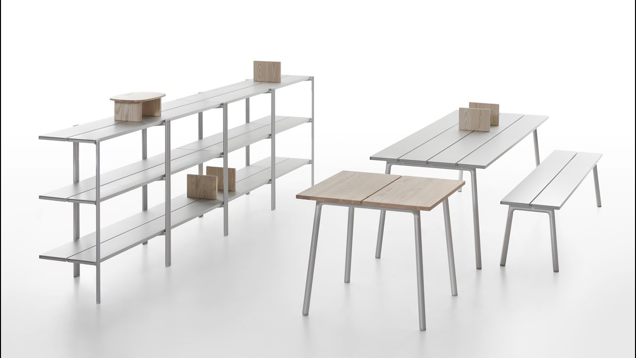 Industrial Facility designs collection of plank-topped tables for Emeco ...