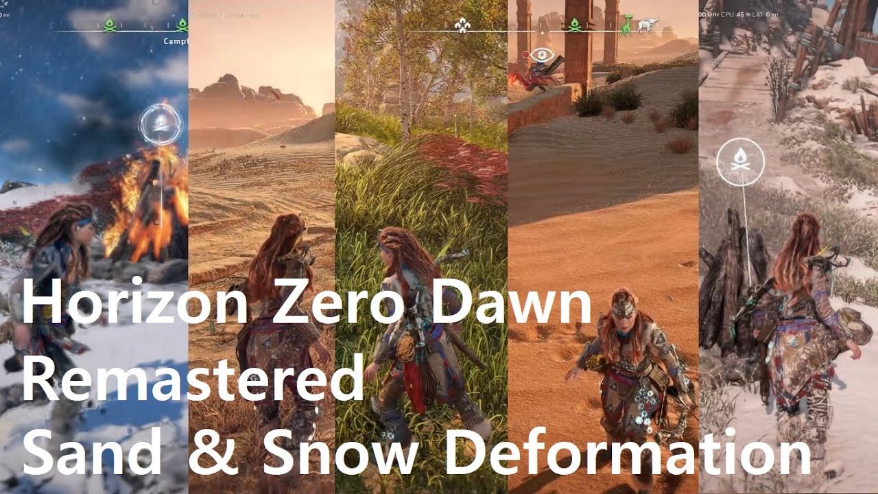 Horizon Zero Dawn Remastered | Sand & Snow Deformation - YouTube