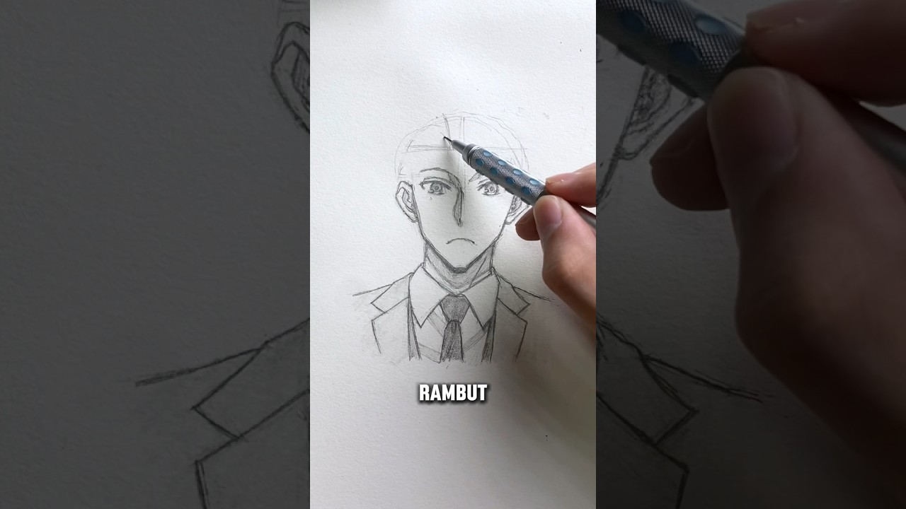 Tutorial gambar rambut versi LOID FORGER - YouTube