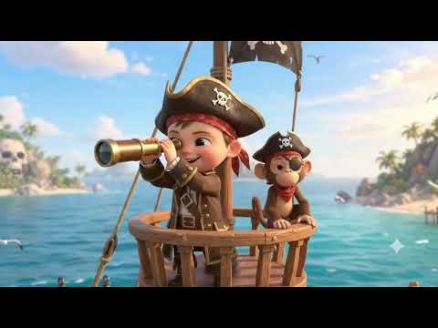 Five Little Pirates Sailing | Pirate Counting Rhyme & Kids Songs | BabyPirates