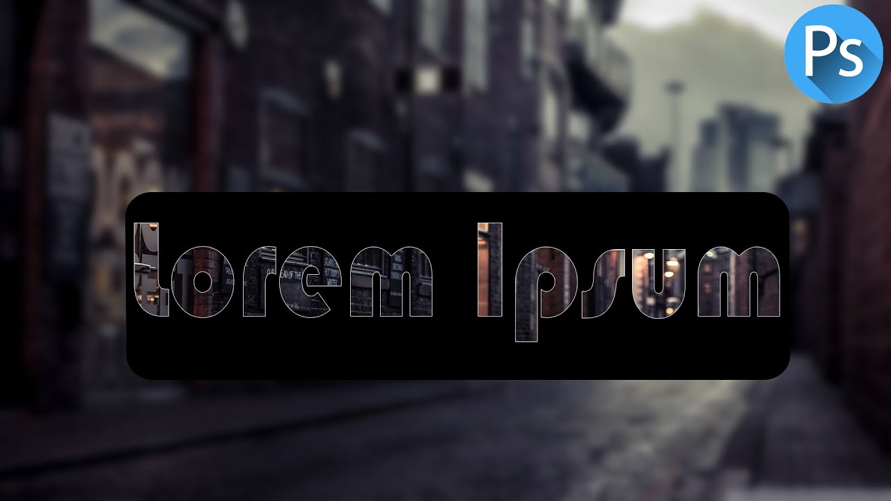 CUT OUT BLEND TEXT INTO BACKGROUND Photoshop Tutorial ZeshGamez - YouTube