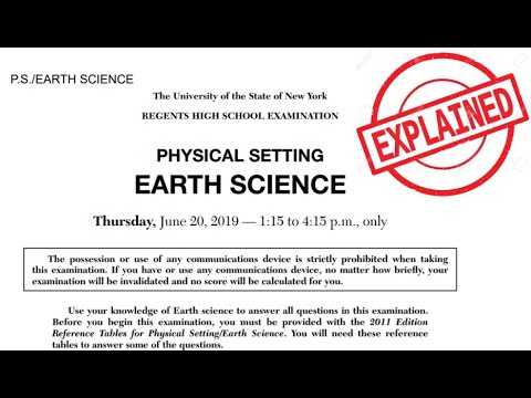 Earth Science Regents (June 2019) - #26-50 - YouTube