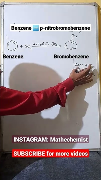Benzene into p-nitrobromobenzene I Organic Conversion Reaction #azhansir #mathechemist #neet2022 ...