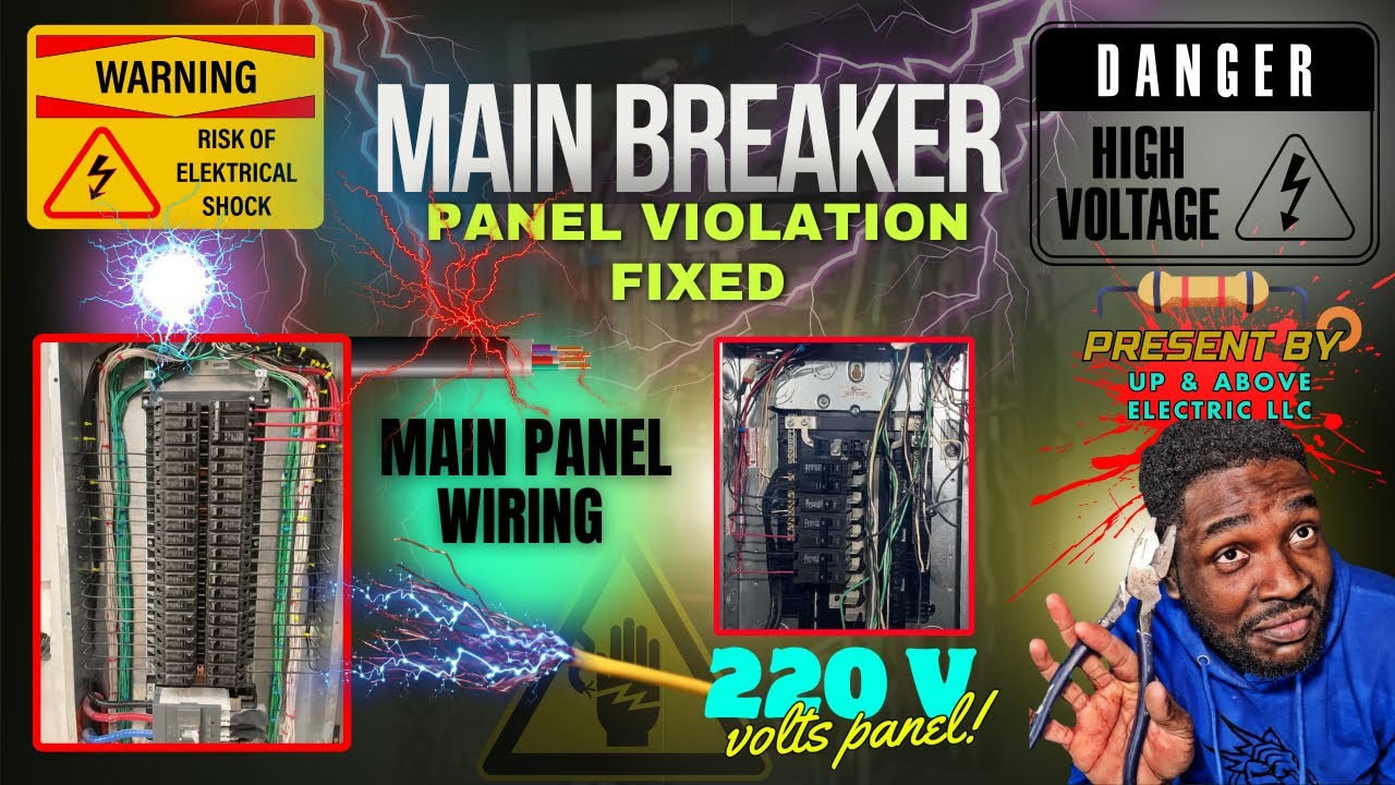 How to fixed a main breaker 100amps panel | Panel violation fixed ...