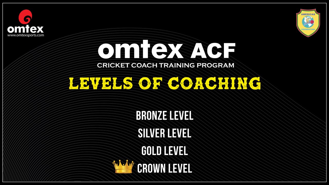 Omtex ACF Cricket Coaching Certifications Explained - YouTube