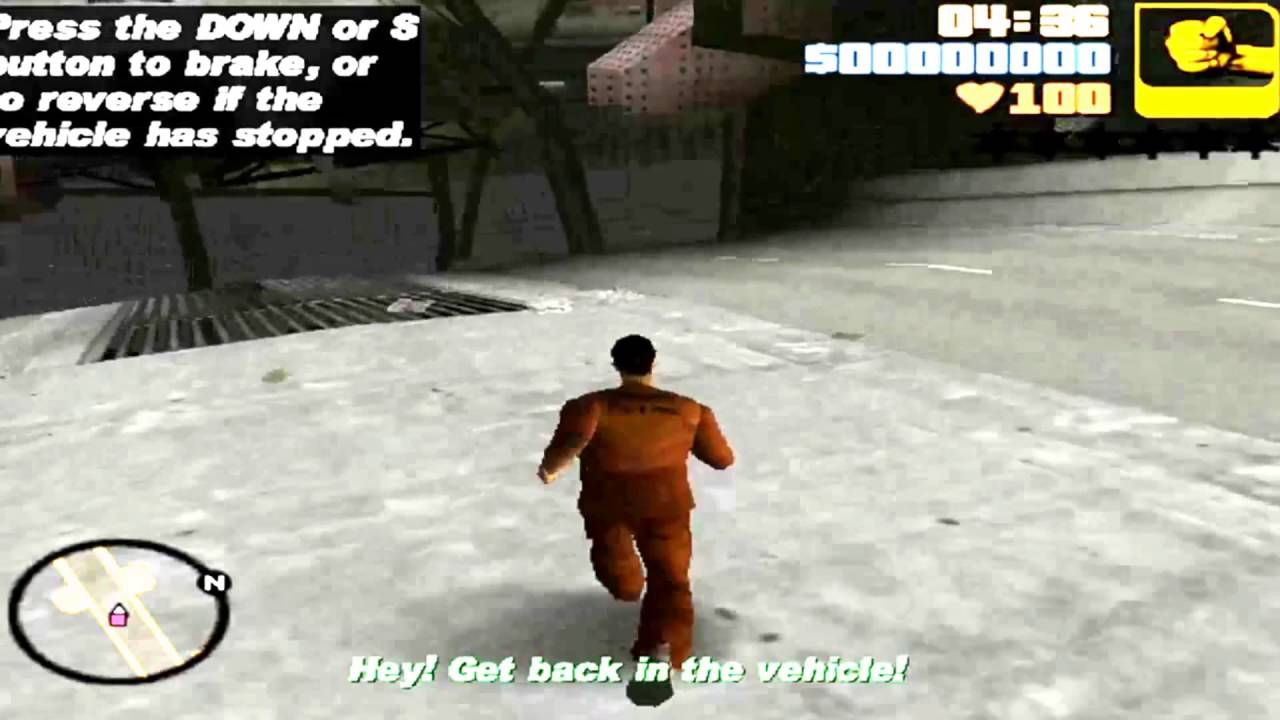 how to cross bridge in gta 3 at beginning of the game - YouTube