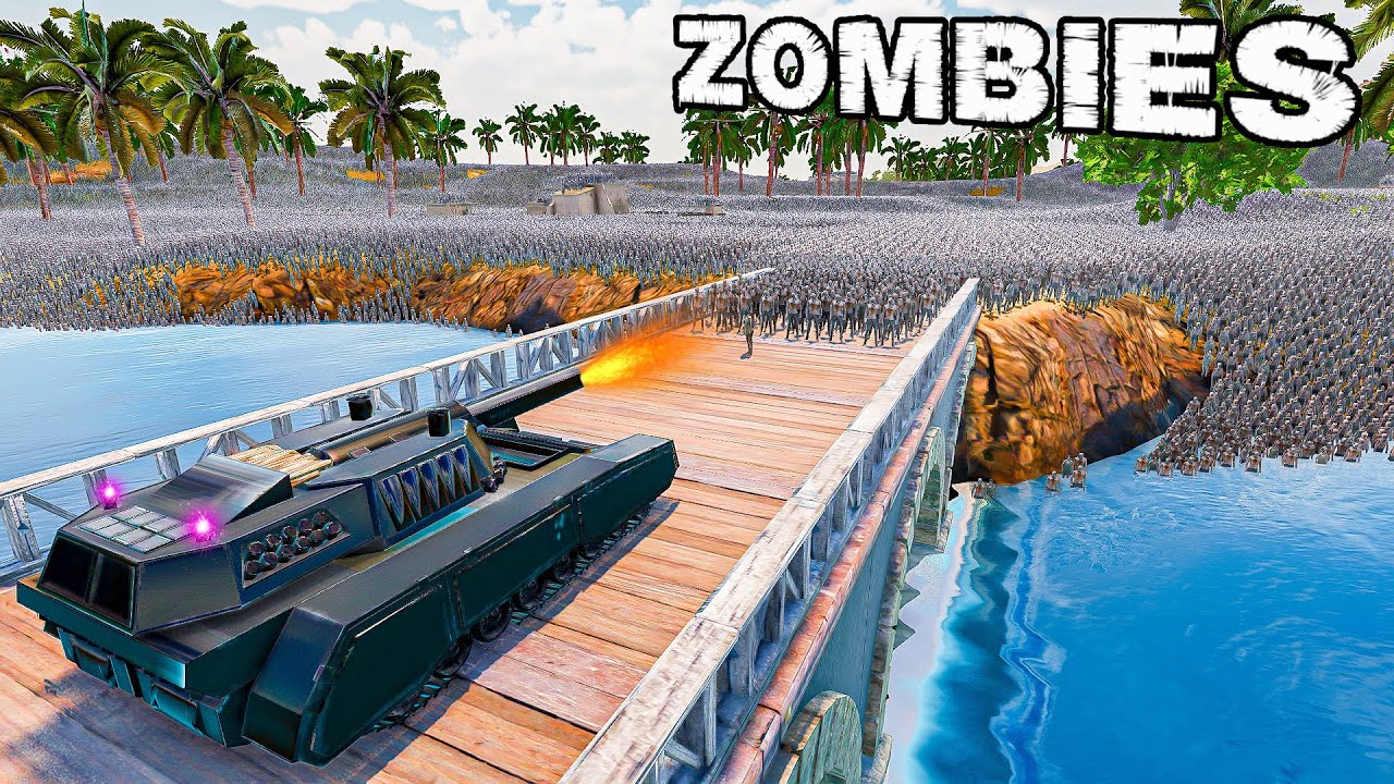 RAILGUN PROTECT BRIDGE FROM 1,000,000 ZOMBIES | Ultimate Epic Battle ...
