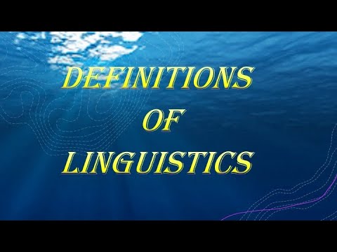 Definitions of Linguistics, G. Duffy, S. Pit Corder, Jean Aitchison ...