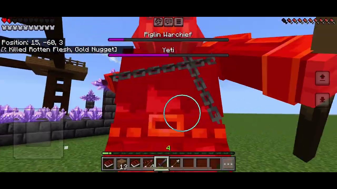 Beating piglin war chief and yeti in boss mod (sub)🙏 - YouTube