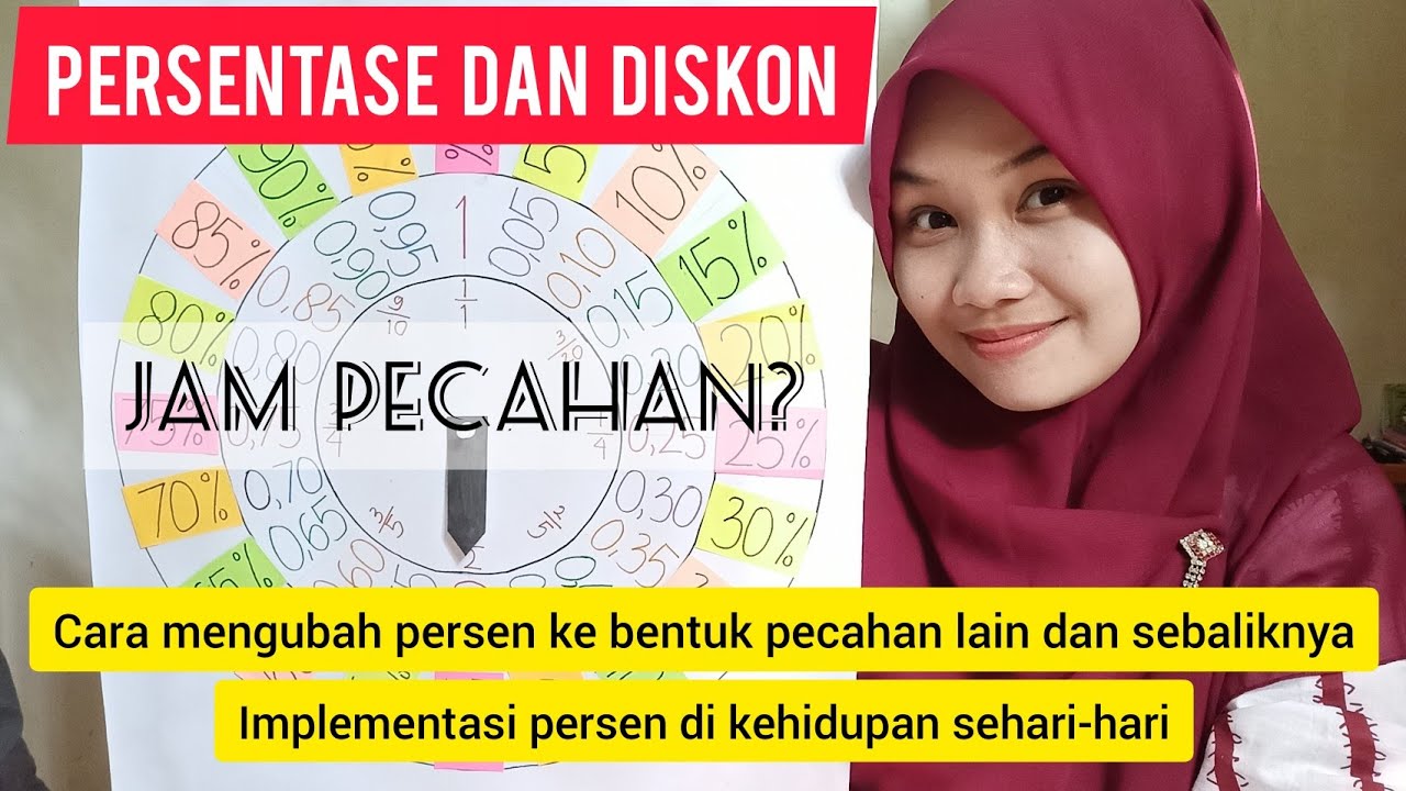 Matematika SD - Persen dan Diskon | Jam Pecahan [Simulasi Mengajar ...