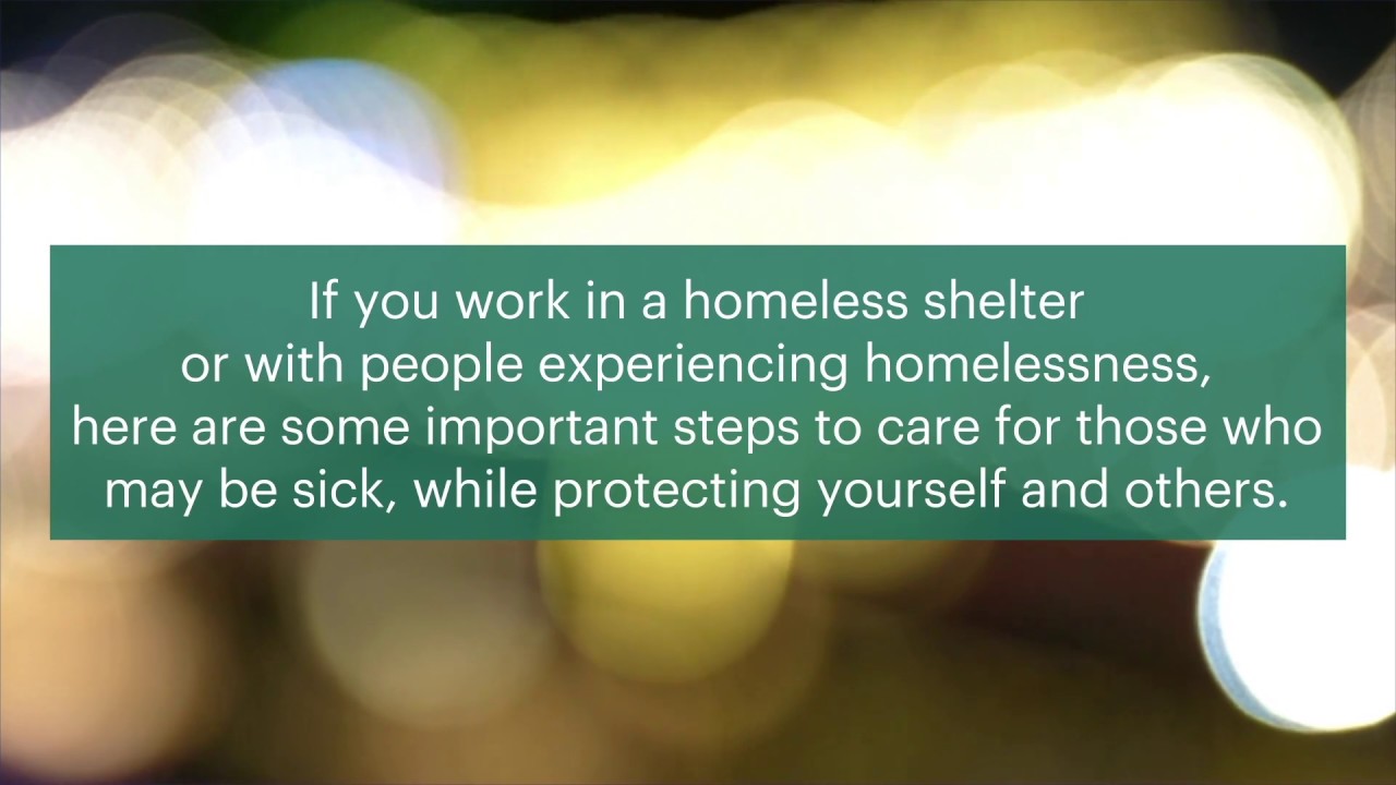 Caring for People Experiencing Homelessness with Coronavirus - YouTube