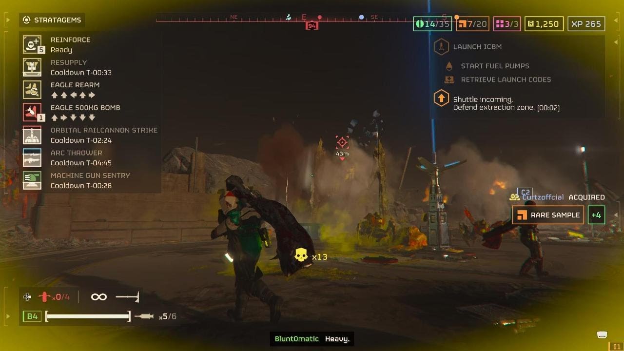 HELLDIVERS 2 bugz are nutz lvl6 - YouTube