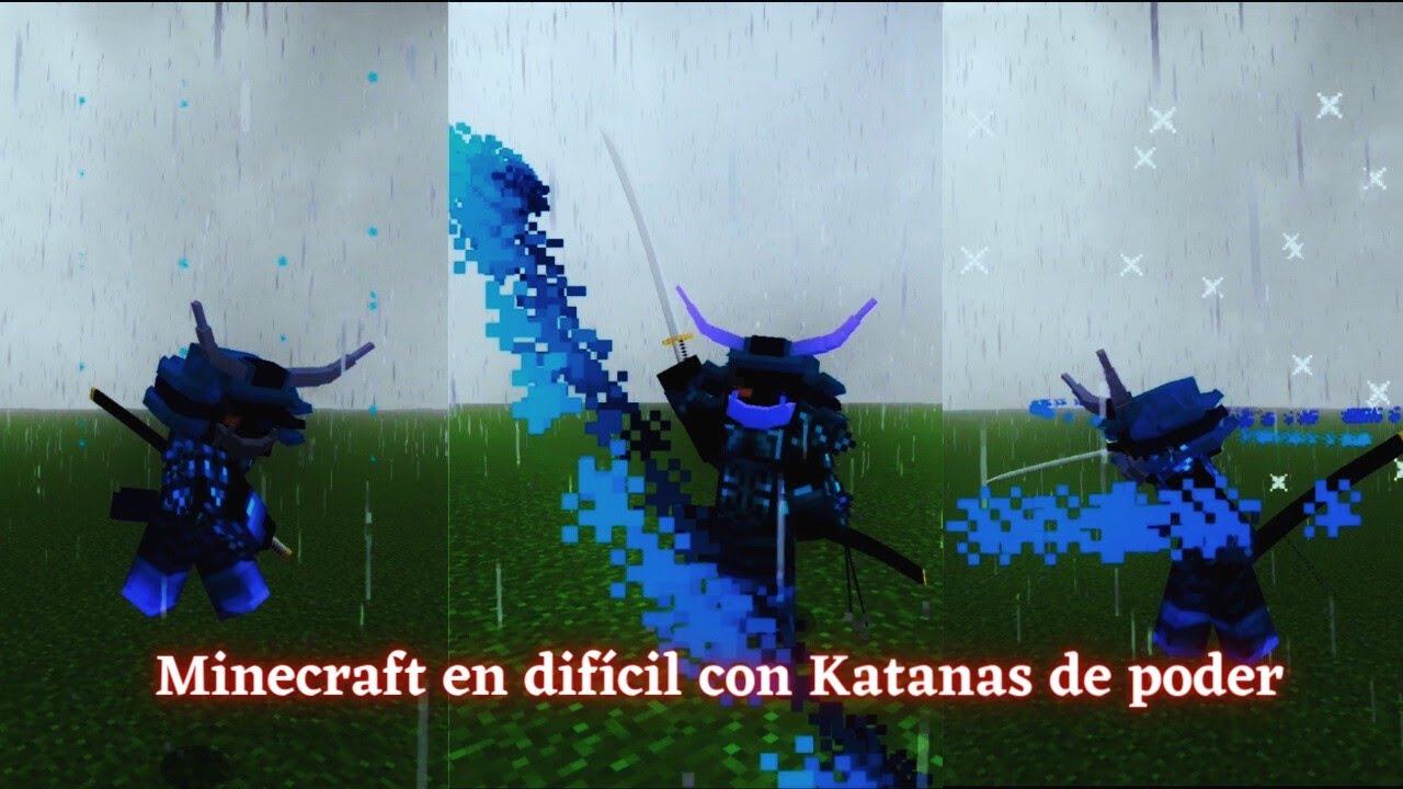 Comenzamos Una Aventura Minecraft En difícil con Katanas De poder ⚔️🔴🔵 ...