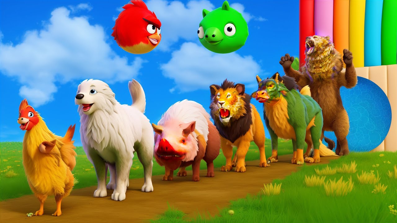Funny Animals Magical Transformation - Paint & Animals | Lion Cow Pig ...