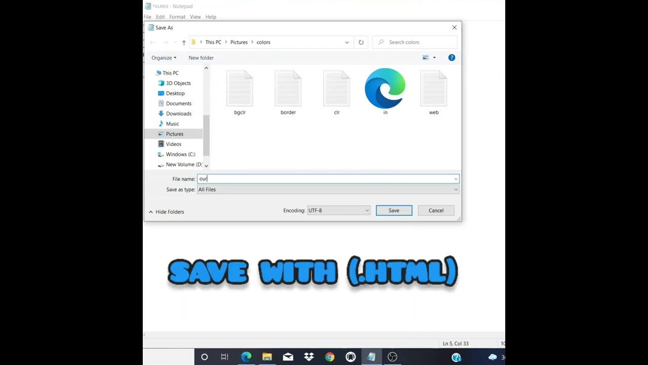 How To Save And Run Html In Notepad 2022 Shorts Html Htmlnotepad Html5 Htmltutorial Youtube