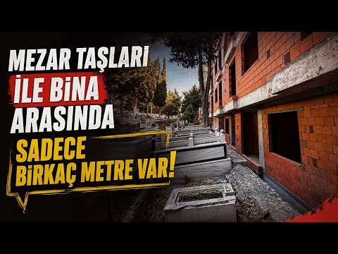 Mezarlık manzaralı sıfır daireler ilginç görüntüler oluşturdu