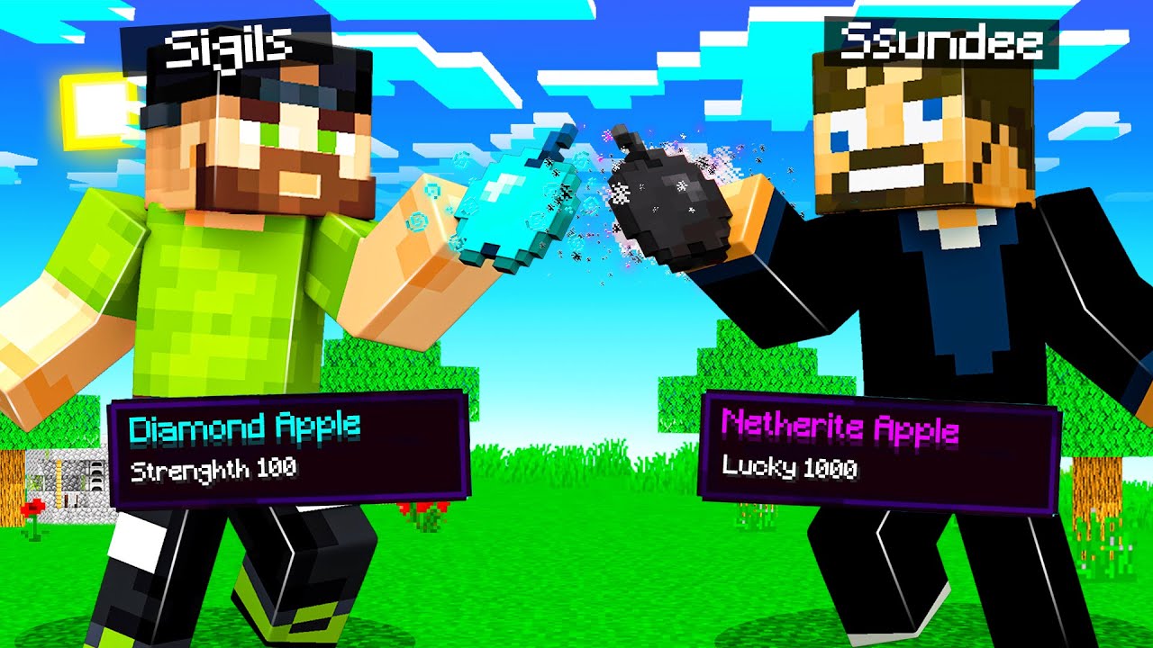 Eating CUSTOM APPLES for POWERS in Minecraft - YouTube