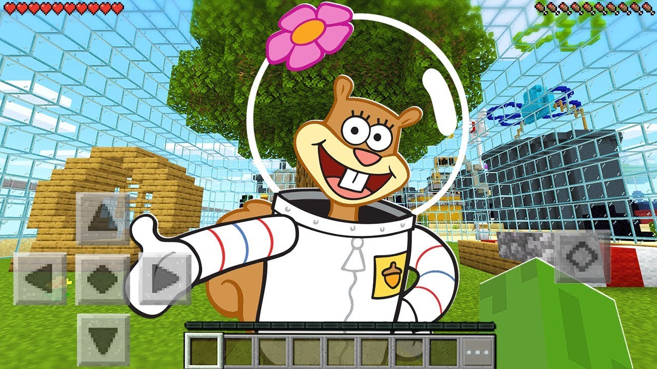 I Found SANDY CHEEKS in Minecraft Pocket Edition... - YouTube