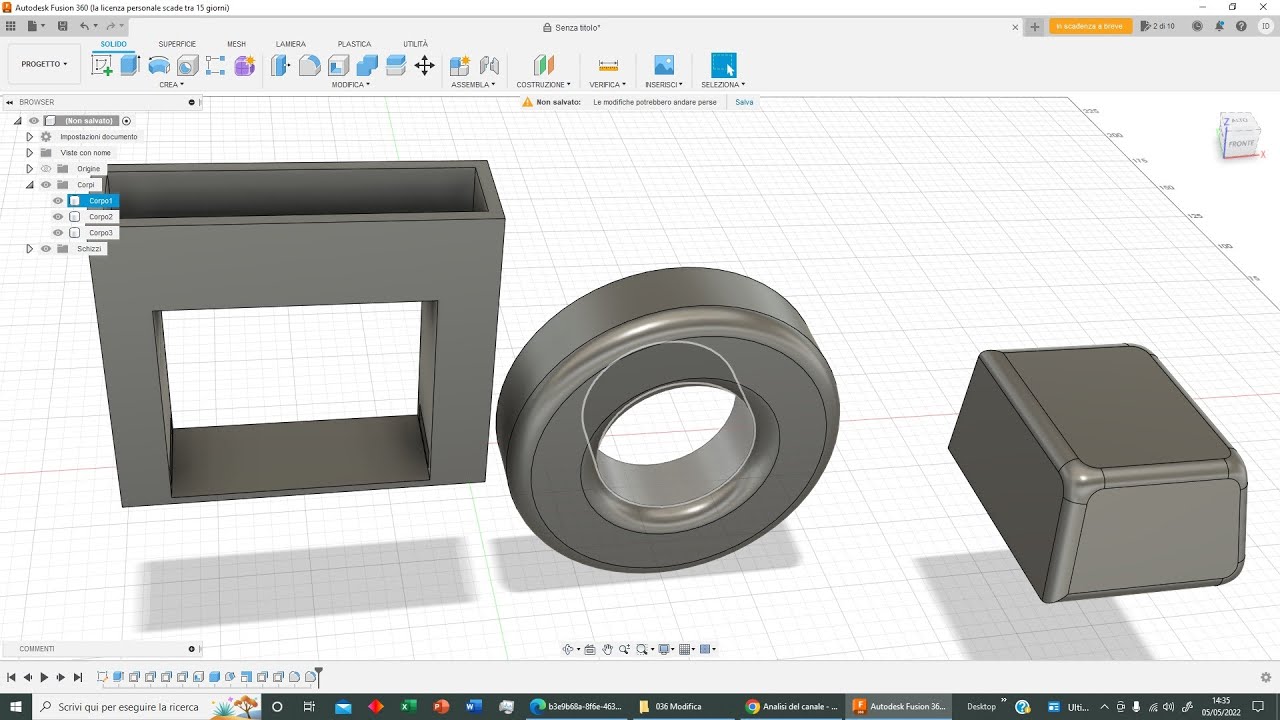 Fusion 360: Modifica 3d (036) - YouTube