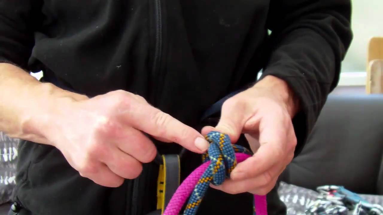 Double Fishermans to Join Rock Climbing Rope for Abseil (Rappel) - YouTube