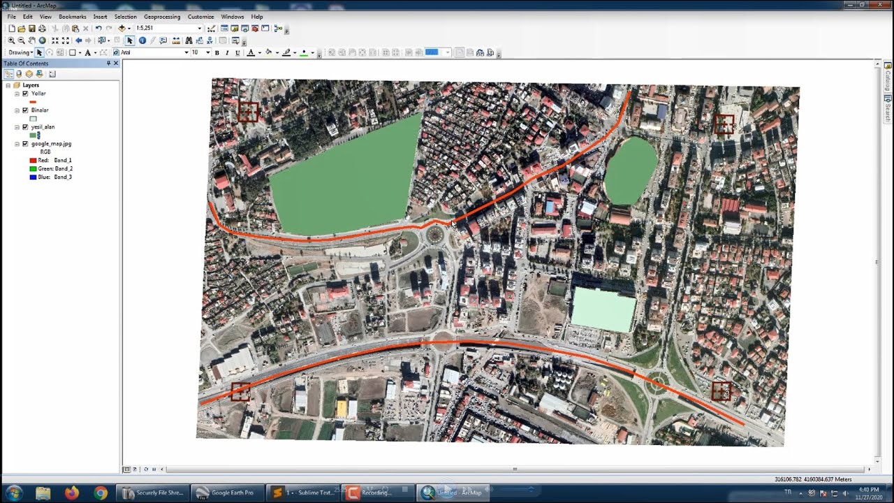 Google Earth Görüntüsünü ArcGIS ile Konumlandırma ve Sayısallaştırma ...