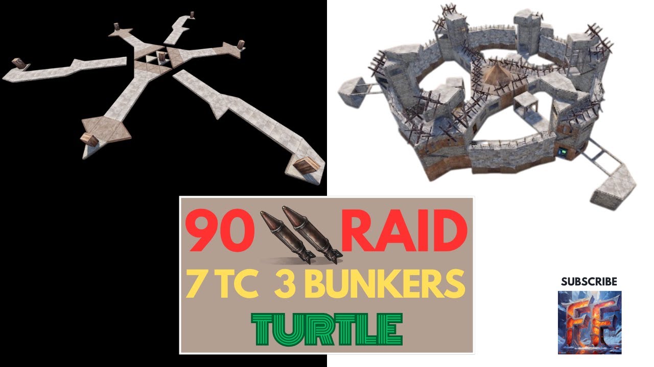 Most Compact Trio Base // 9 Loot Rooms // 3 Bunkers // 3 Defense Base ...