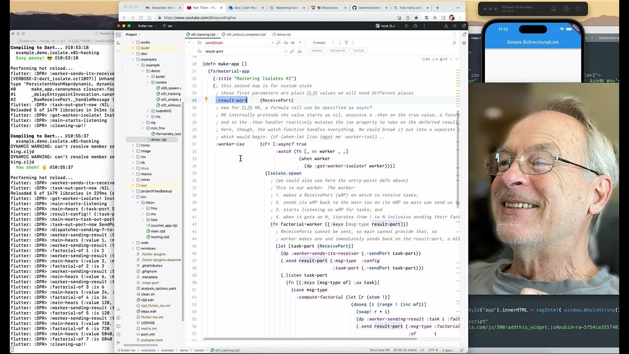 ClojureDart For the Win!: Massive Flutter Isolate Refactoring Debugged In Seconds - YouTube