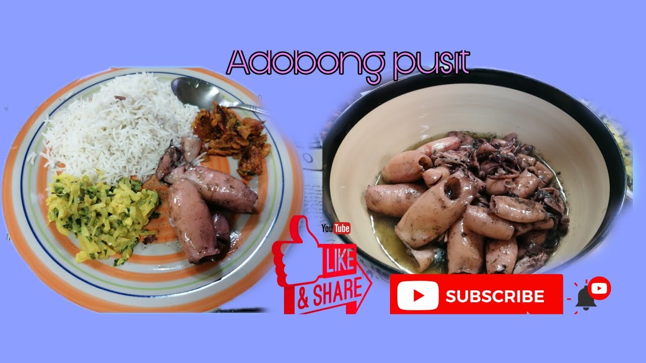 HOW TO COOK ADOBONG PUSIT IN A SALT ️| THE EASIEST WAY COOKING ADOBONG ...