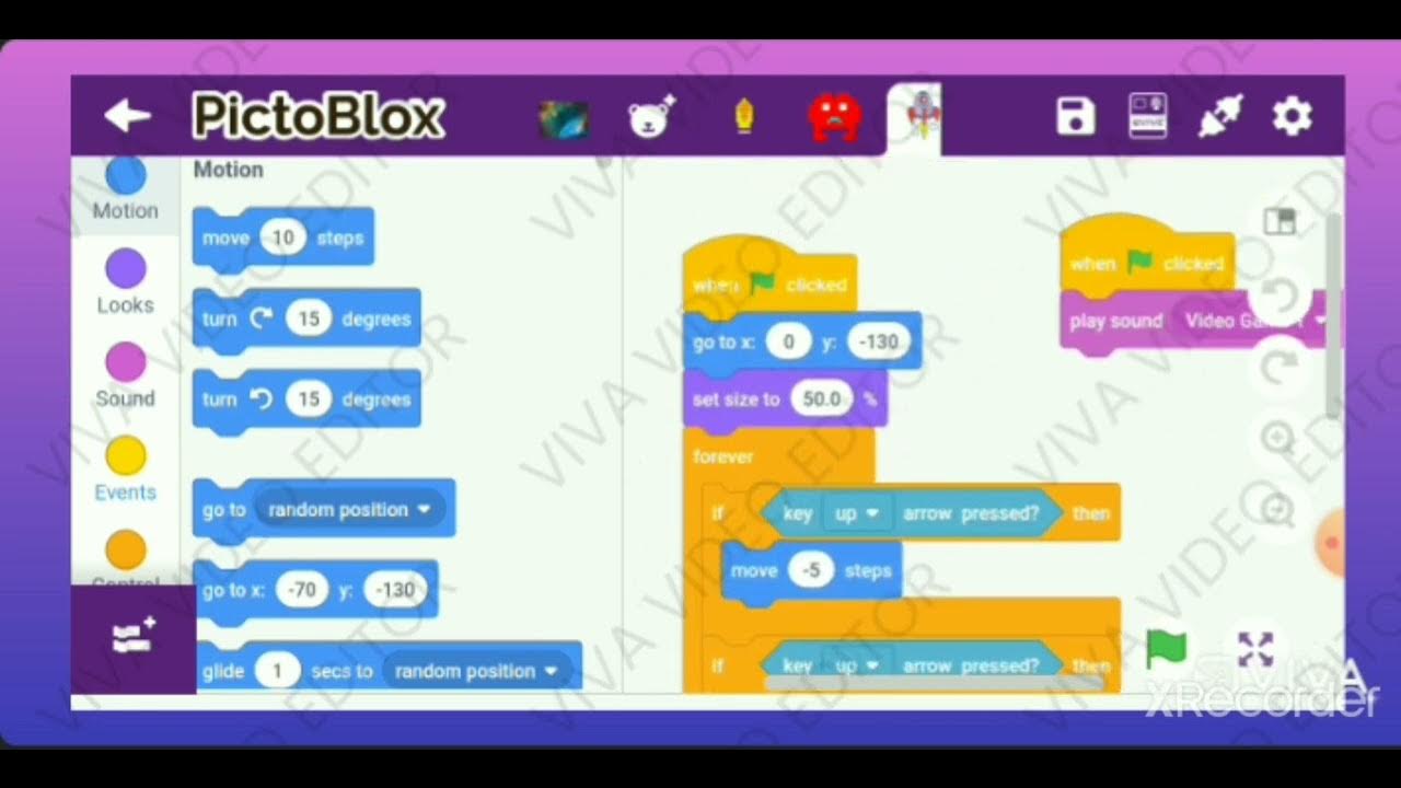 coding for beginners. space enemy game.pictoblox app - YouTube