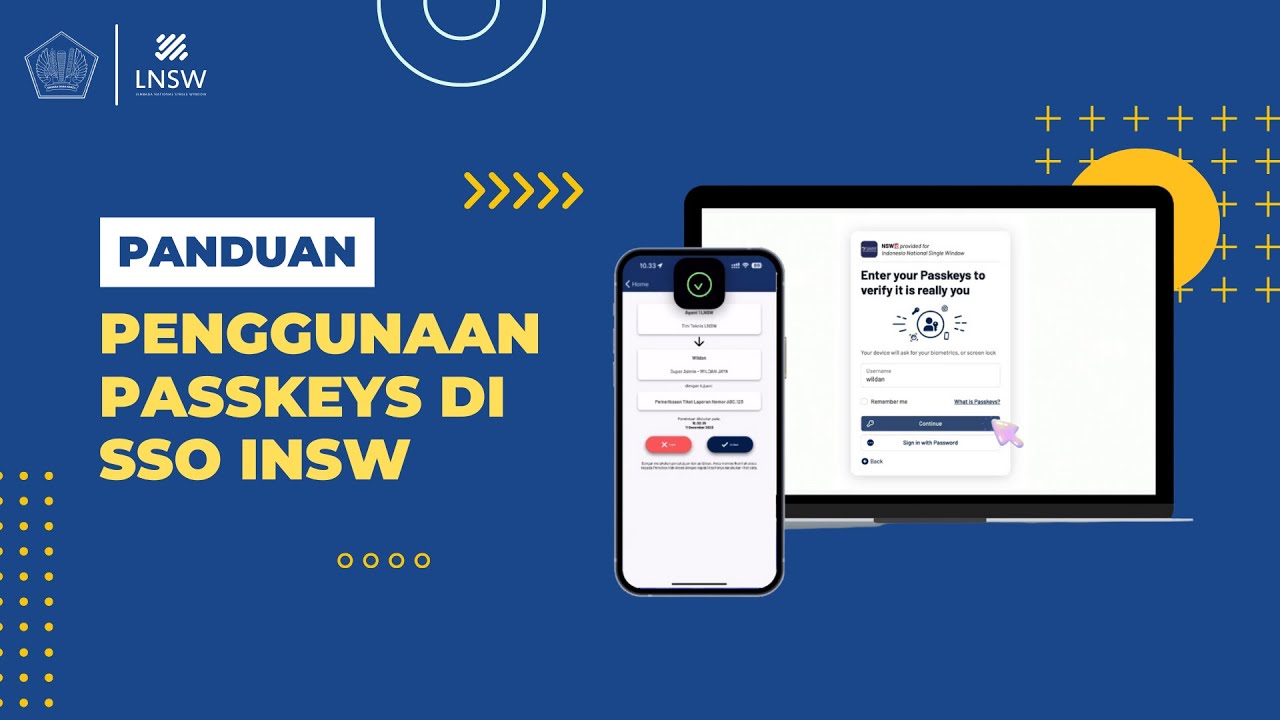 Panduan Passkeys di SSO INSW - YouTube
