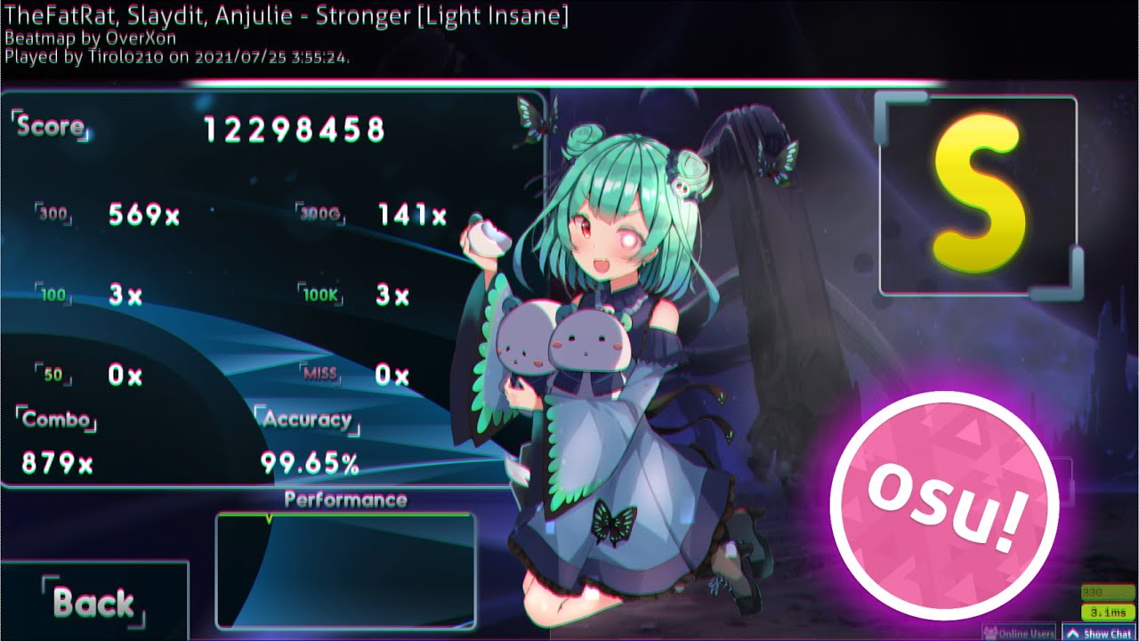 【osu!】TheFatRat,Slaydit,Anjulie - Stronger - YouTube