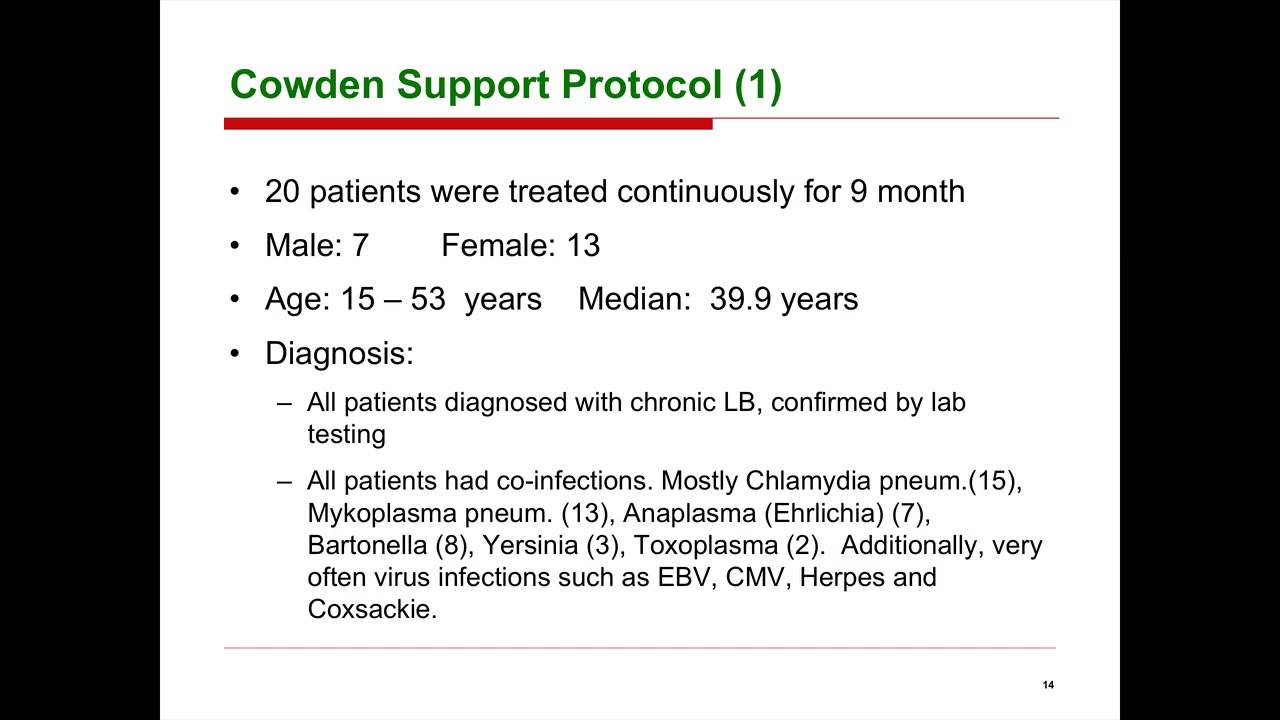 POWER POINT VIDEO - COWDEN SUPPORT PROGRAM FOR LYME OBSERVATIONAL STUDY ...