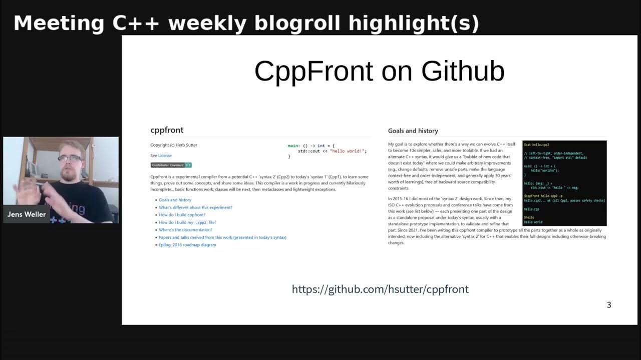 CppFront and Cpp2: a simpler language for C++? - Meeting C++ weekly blogroll highlight - YouTube