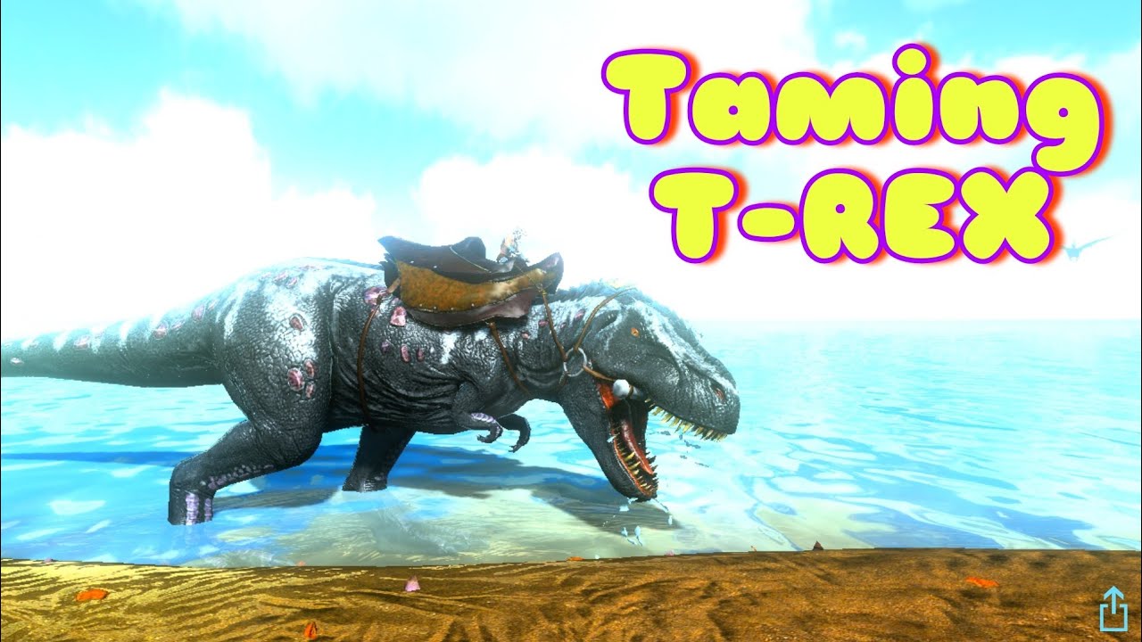 Taming T-REX in ark survival evolved in mobile #virel #videos #tameark ...