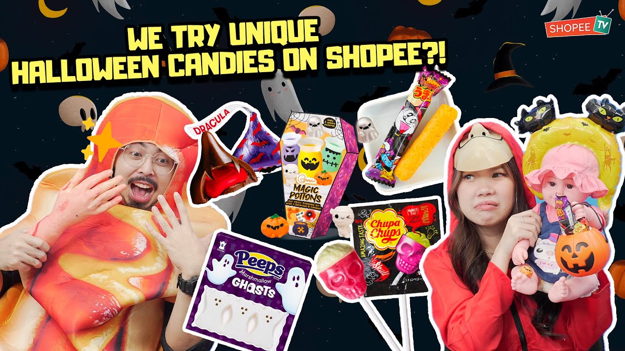 We Try Unique Halloween Candies on Shopee?! | ShopeeTV - YouTube
