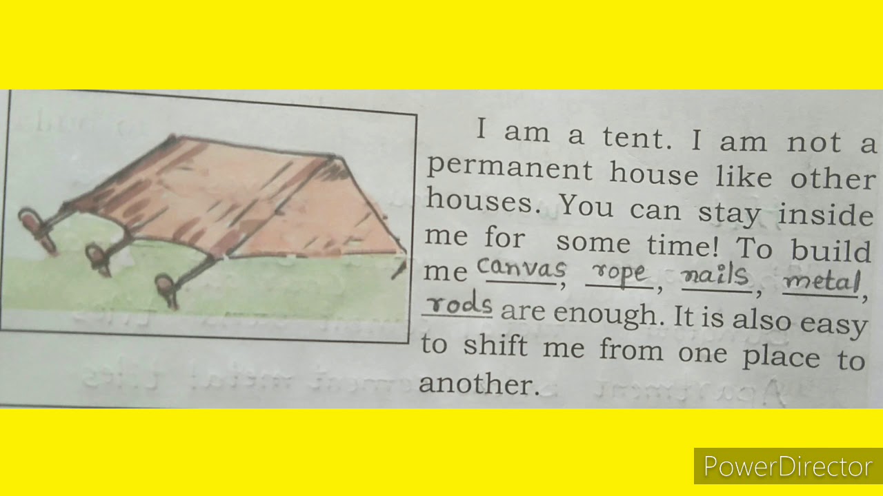 3rd STD EVS subject lesson number-8 Let Us Build A House. - YouTube