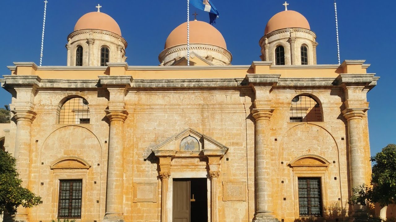 Η Ιερά Μονή της Αγίας Τριάδας Τζαγκαρόλων στο Ακρωτήρι Χανίων - YouTube