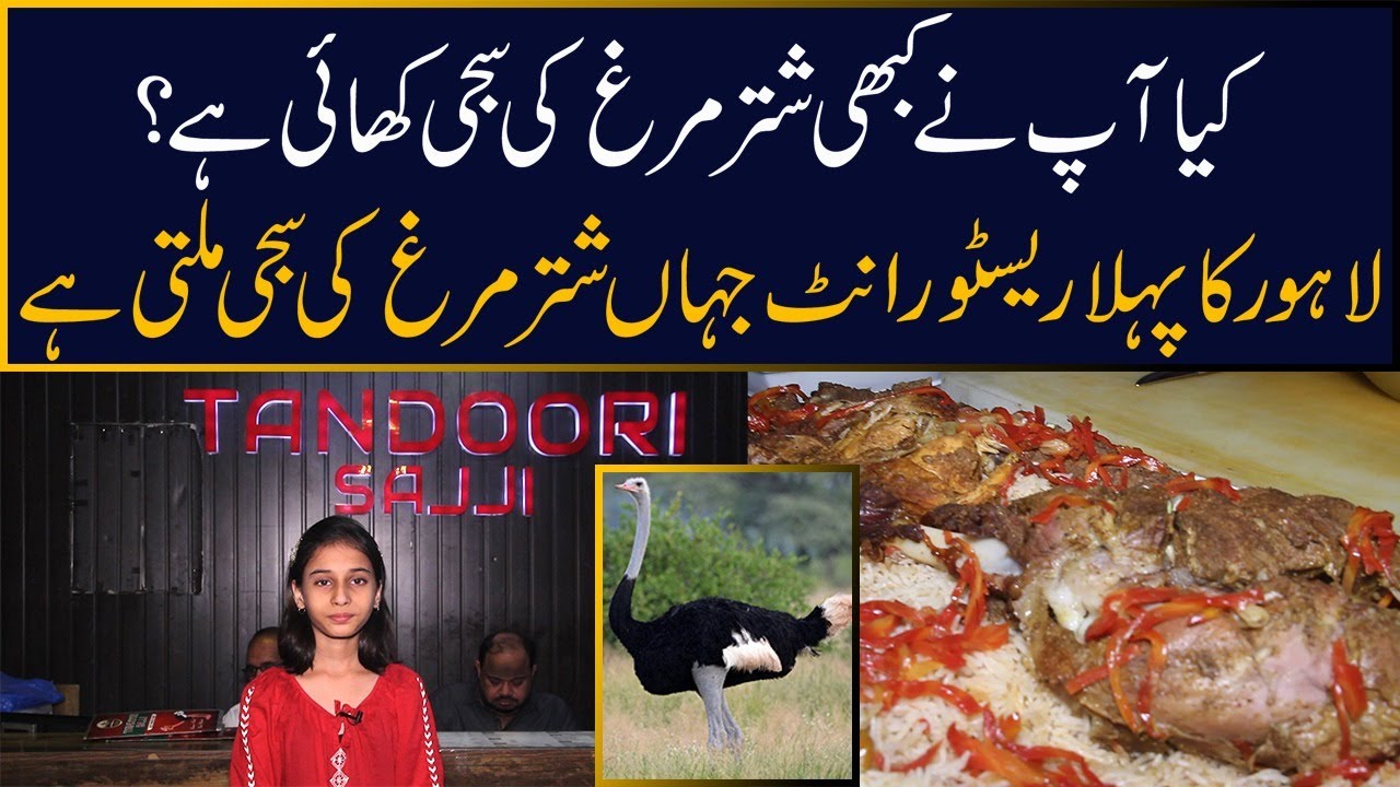 Ostrich Sajji In Tandoori Restaurant | Mahrosh Khan | Bipta - YouTube