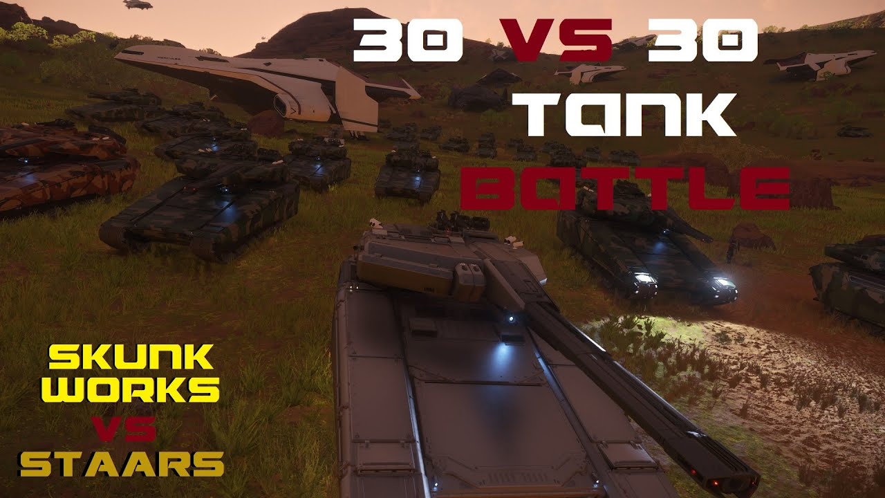 Largest Tank Battle In Star Citizen - Command View - YouTube