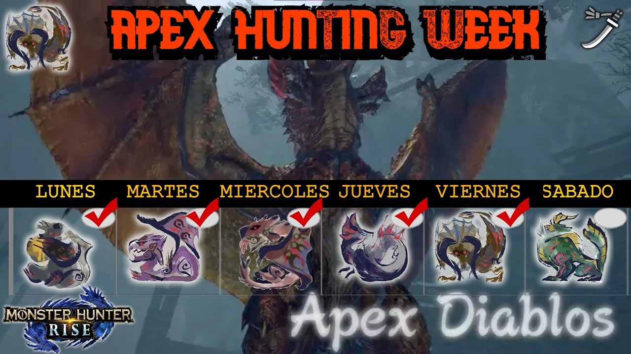 Monster Hunter Rise | APEX HUNTING WEEK | "DIABLOS APEX" | Gameplay ...