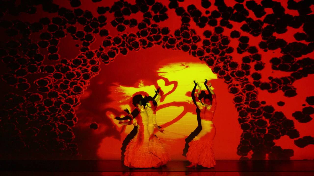 Flamenco dancers video mapping visual 4D performance - YouTube