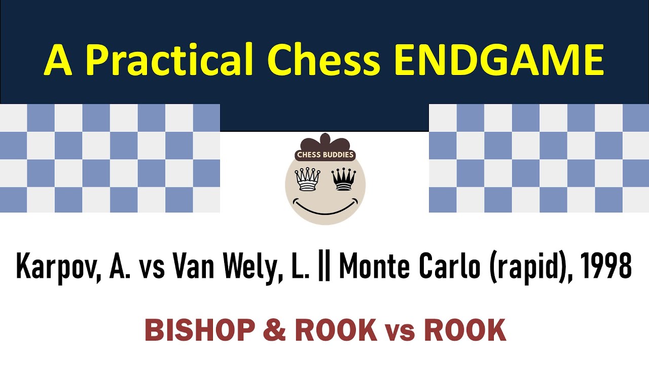 BISHOP & ROOK vs ROOK: A Practical Chess ENDGAME || Karpov, A. vs Van ...