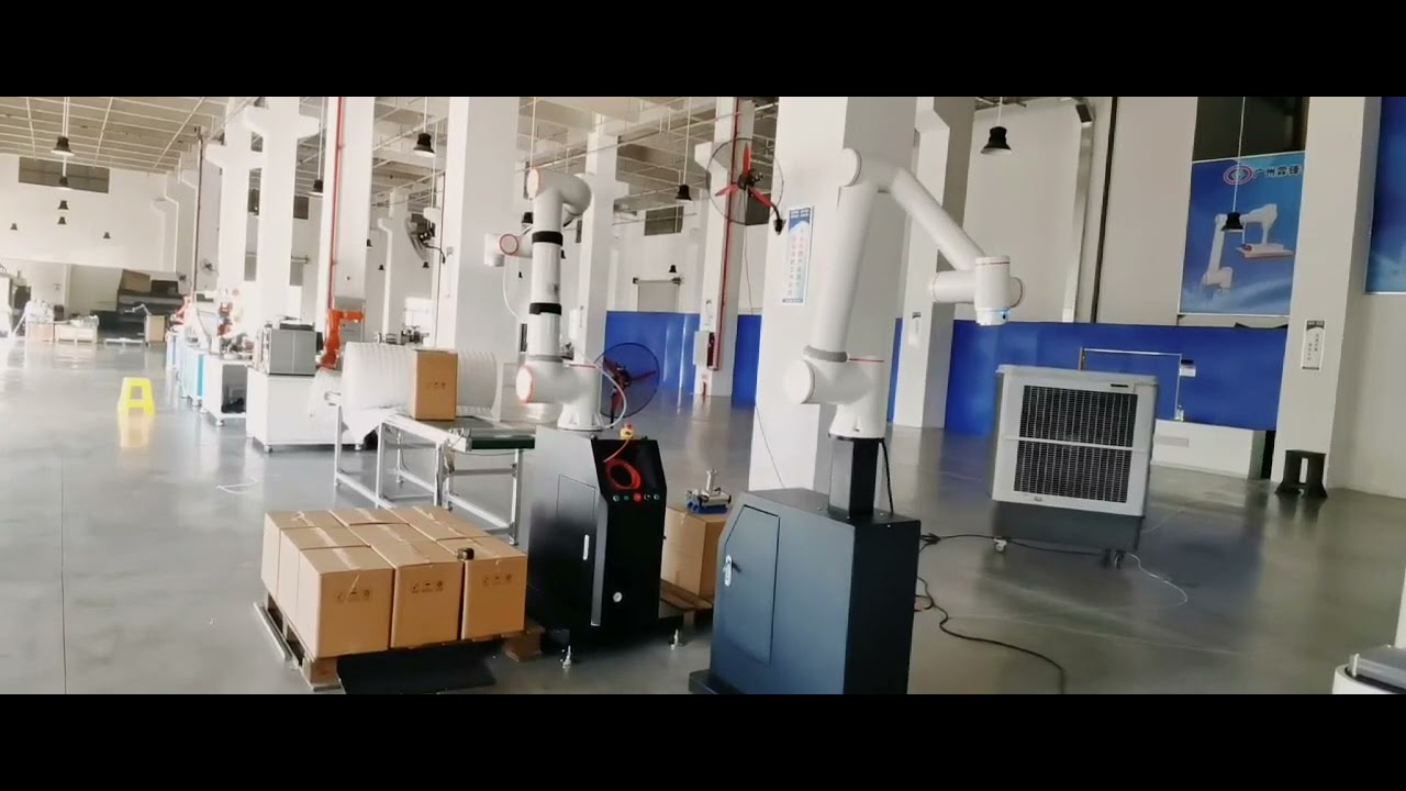 Palletizing Cobot Workstation with lift (900mm-1450mm) - YouTube