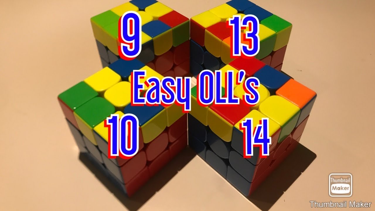 OLL 9/10/13/14- Easiest algs to learn for each OLL - YouTube